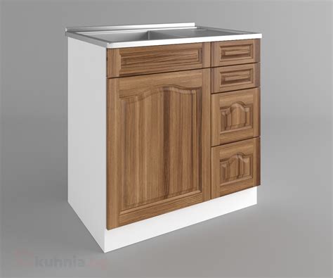 Долен кухненски шкаф с мивка с четири работещи чекмеджета Астра