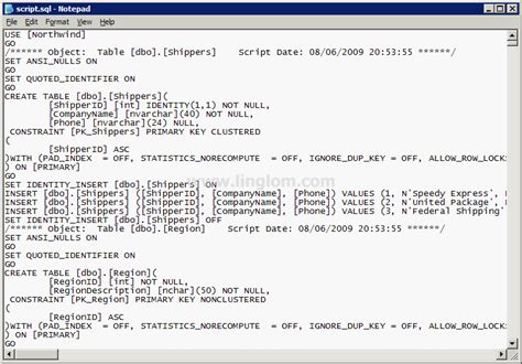 Restore Database From SQL Server 2008 To SQL Server 2005 Part 2