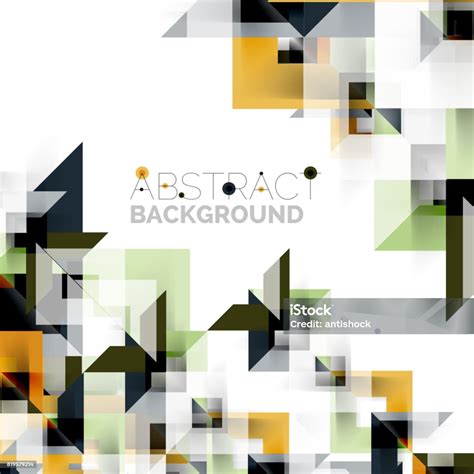 Modern Square Geometric Pattern Design On White Stock Illustration Download Image Now