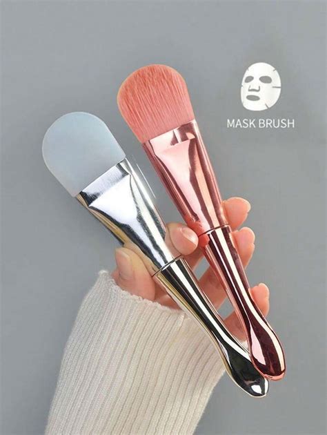 2pcs Double Ended Facial Sheet Brush Set Portable Mask Brushes Cosmetic Tools For Women Soft Tip