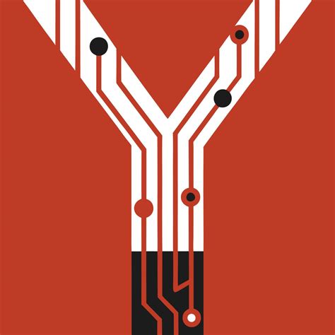 Abstract Circuit Board Y Design Technology Network Connection Pattern Graphic Lines Shapes