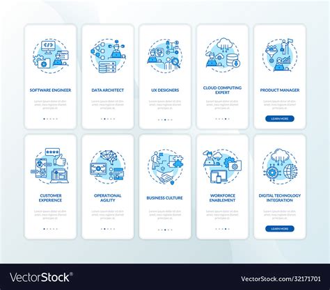 Digitalization Onboarding Mobile App Page Screen Vector Image