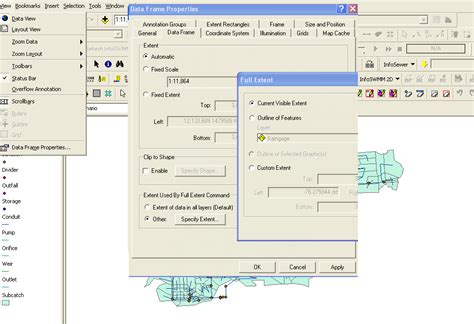How To Redo The Arc Gis Extents In Infoswmm Swmm5 Infoswmm