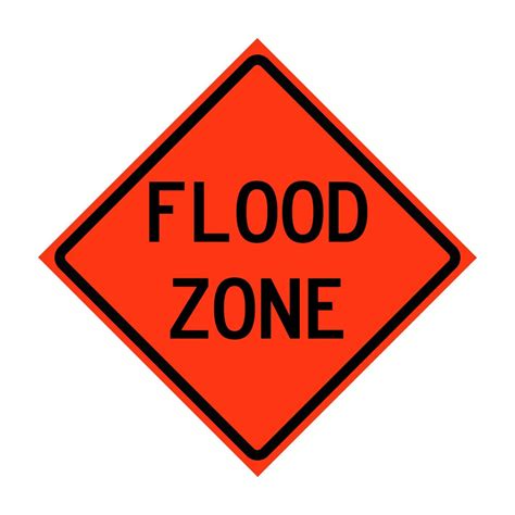 48 X 48 Roll Up Traffic Sign Flood Zone