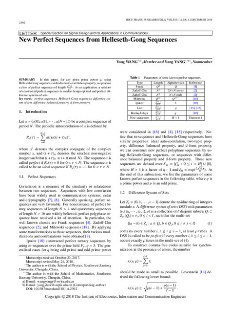 pdf new perfect sequences from helleseth gong sequences