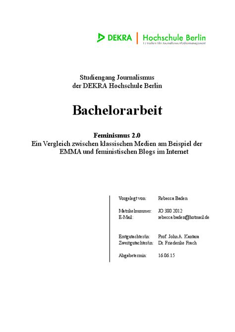 Pdf Feminismus 20 Ein Vergleich Zwischen Klassischen Medien Am
