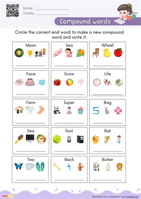 Circle The Correct Compound Word Worksheets For Grade 3 Kidpid