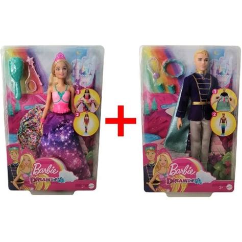 Mattel GTF92 Dreamtopia Barbie Doll Convertible en Sirène avec GTF93
