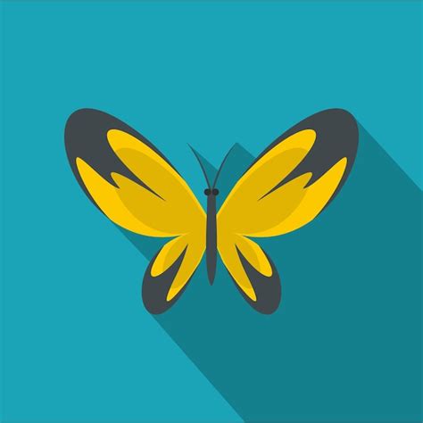 Ícone De Borboleta De Asa Larga Ilustração Plana Do ícone Vetor De
