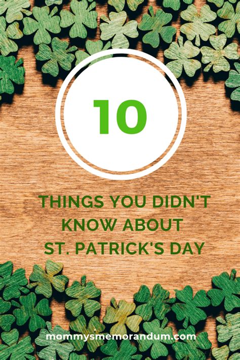 10 Things You Didnt Know About St Patricks Day • Moms Memo