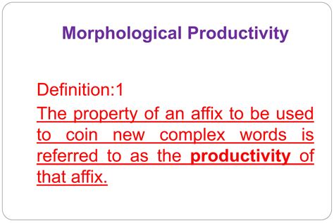 Morphological Productivity Pptx