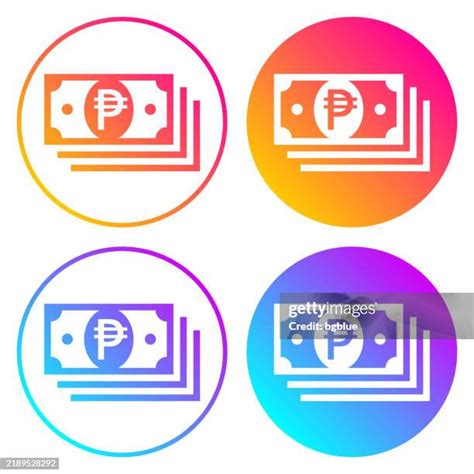 Peso Banknotes Round Icons With Color Gradients High Res Vector Graphic
