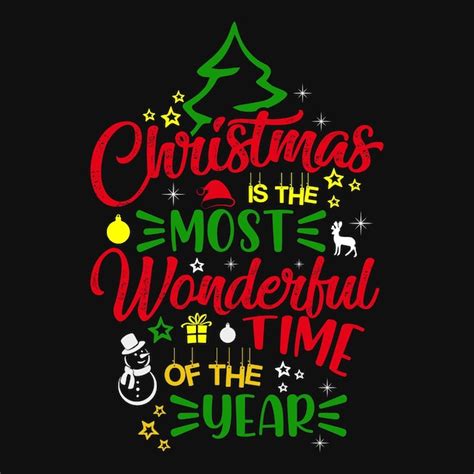Premium Vector Christmas Is The Most Wonderful Time Of The Year