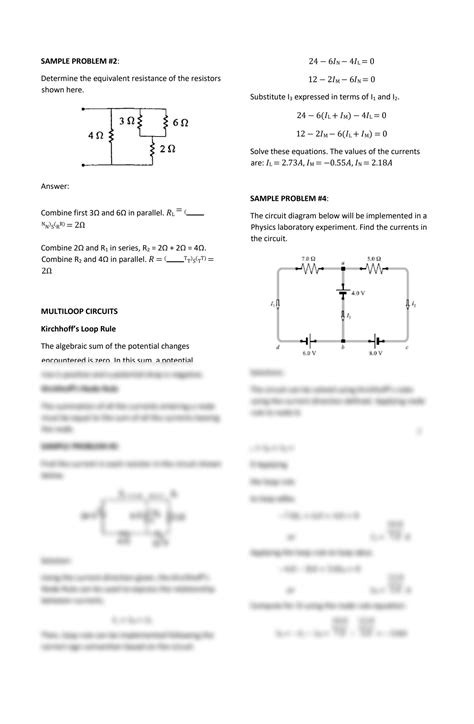 SOLUTION Physics Circuit Analysis Studypool