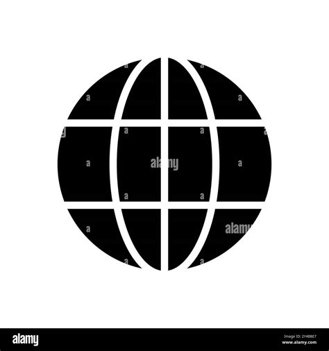 Globe Icon Symbol Simple Global Graphic Abstract World Representation