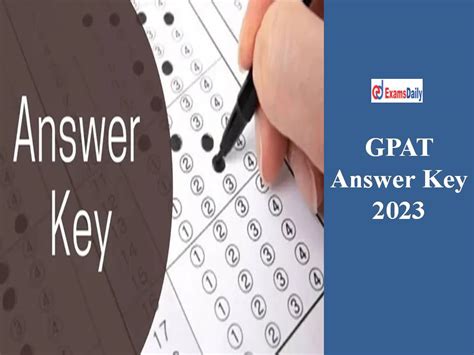 GPAT Answer Key 2023