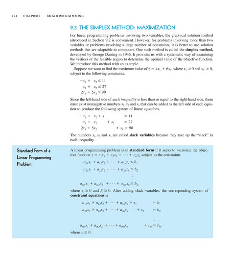 Simplex Method 3 3 Constraints 9 The Simplex Method Maximization