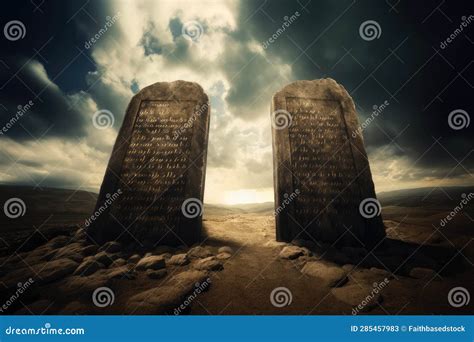 The Ten Commandments Tablets Of The Law Tablets Of Stone Stone