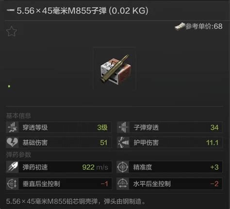 暗區突圍M855子彈屬性介紹 steamXO 遊戲攻略情報網