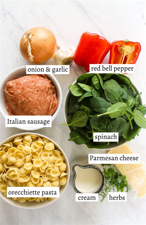 Sausage Orecchiette With Peppers And Spinach Sungrown Kitchen