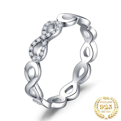 Infinity Wedding Rings 925 Sterling Silver Rings For Women Etsy