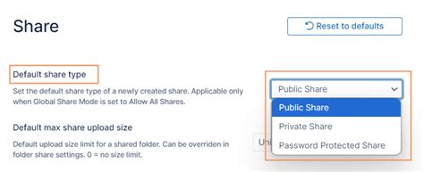 Configure Sharing Defaults Filecloud Docs Server