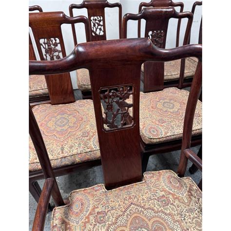 Vintage Rosewood Extension Dining Room Table With Nine Dining Chairs