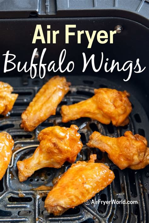 Air Fryer Buffalo Wings Recipe Chicken 25 Min Air Fryer World