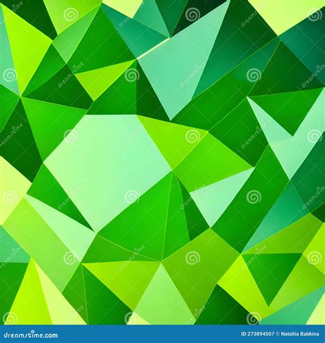 Geometric Pattern Of Overlapping Polygons In Green Tones The Image Was Created Using Generative