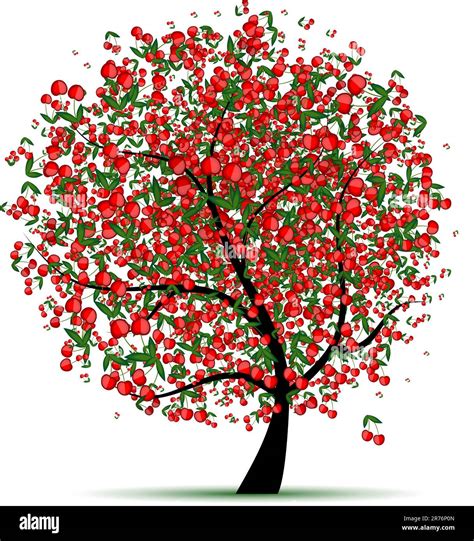 Autumnal Cherry Tree Cut Out Stock Images And Pictures Alamy