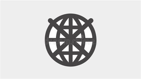 Global Exclusion Concept With Globe And Cross Mark Outline Icon Stock