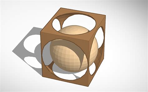 3d Design Copy Of Заготовка сфера у кубі Tinkercad