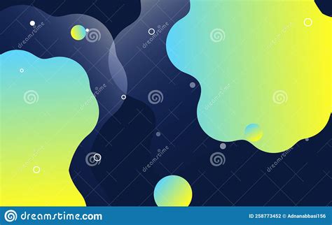 liquid shapes and forms blobs with gradient color flat cartoon
