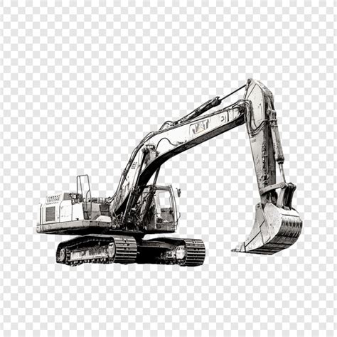 Free Psd Powerful Excavator Heavy Machinery Construction Site Digger