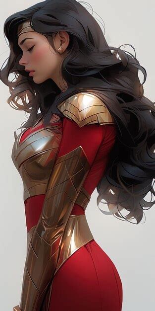 Premium Photo A Female Super Hero Is Dressed In A Costume