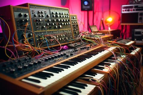 premium photo melodic synth music analog generate ai