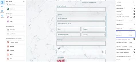 Minimum Or Maximum Values For Numeric Fields 123formbuilder