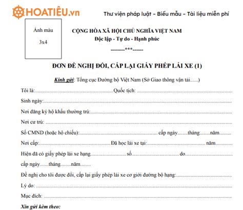 Mẫu Đổi Bằng Lái Xe Máy Hướng Dẫn Chi Tiết Cho Bạn Trung Tâm Đào Tạo