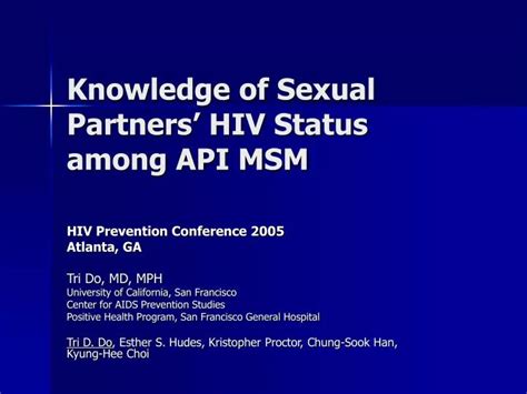 PPT Knowledge Of Sexual Partners HIV Status Among API MSM PowerPoint Presentation ID 5873910