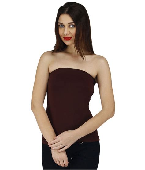 Buy Golden Girl Brown Long Tube Top Online At Best Prices In India