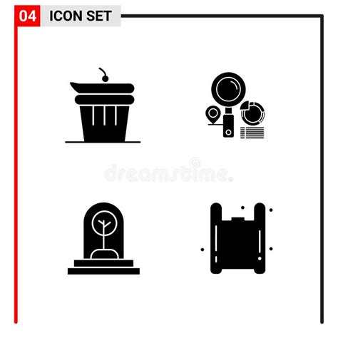 4 General Icons For Website Design Print And Mobile Apps 4 Glyph