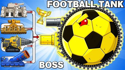 Monster Tank FOOTBALL TANK Vs MEGA TANK Cartoons About Tank Nina