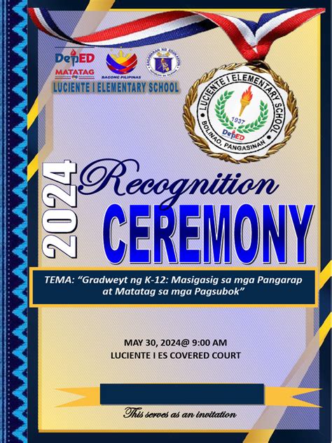 Recognition Day Invitation Program 2023 2024 Pdf
