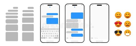 Mobile Phone Chat Design Template Vector Stock Illustration
