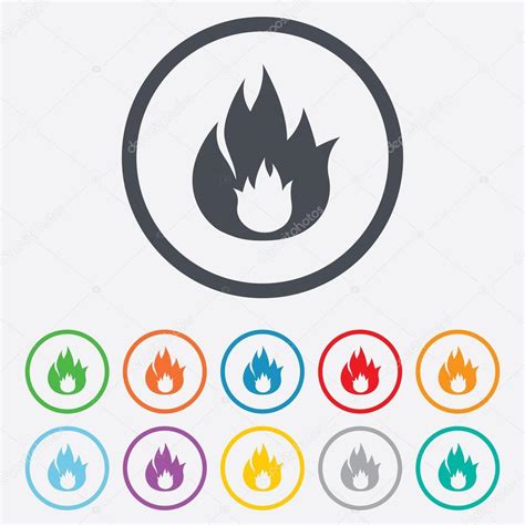 Fire Flame Sign Icon Fire Symbol Stock Vector By ©blankstock 55368599