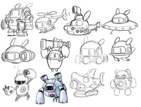 Robots And Ships Concept Art Behance Robots Drawing Concept Art