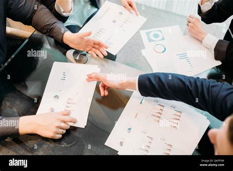 Business Team Argument Debate Paper Document Graph Stock Photo Alamy