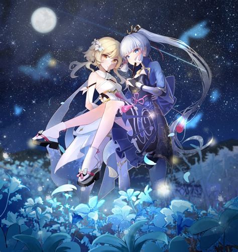Lumine And Kamisato Ayaka Genshin Impact Drawn By User Yuds5544