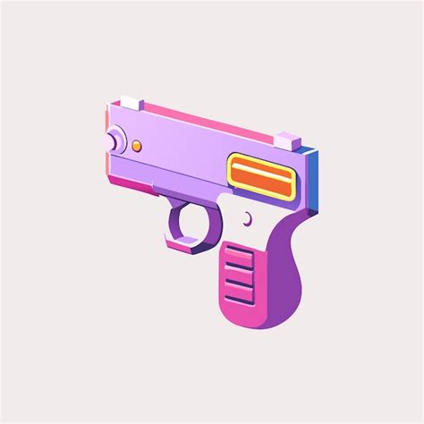 Premium Vector Pistol Toy Cartoon Icon Virtual Item Game Prop Simple