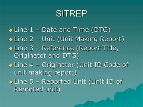 Sitrepspotrep Task Perform Sitrepspotrep Ppt Video Online Download